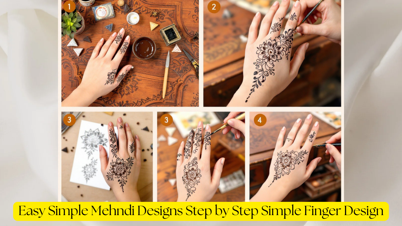 25+ Step-by-Step Easy Simple Mehndi Designs with Photos